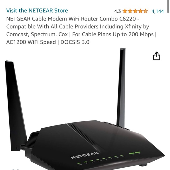 netgear | Other | Nwt Netgear Ac20 Wifi Cable Modem Router 80211 Ac Dual Band Gigabit | Poshmark